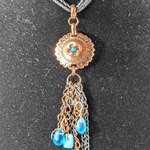 N003 Southwestern Influence Necklace in Copper and Turquoise - Etsy
