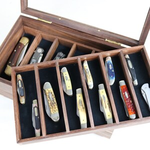 Knife Display Case With a Glass Top and Accessory Drawer Removeable ...