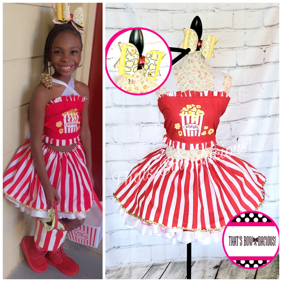 Popcorn Tutu Movie Theme Party Popcorn Dress Poporn Tutu Dress Popcorn ...