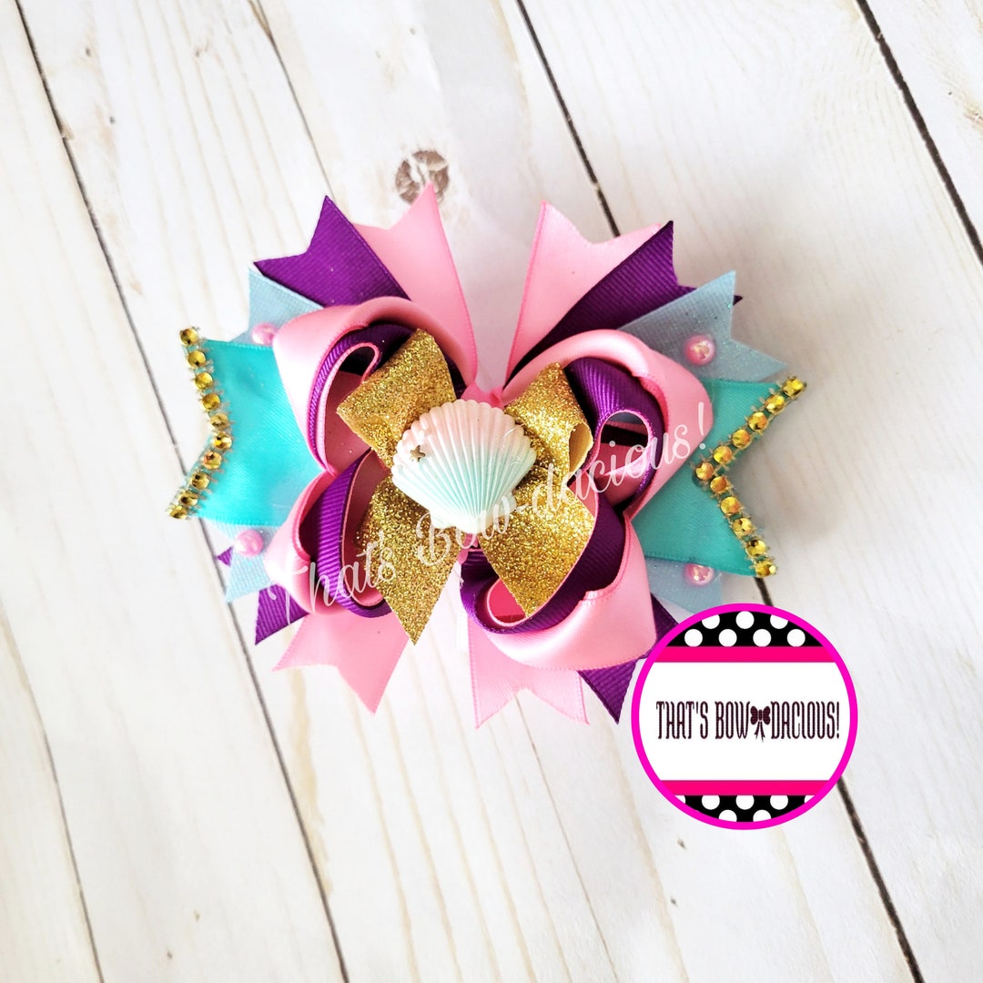 Mermaid Bows Mermaid Party Little Mermaid Mermaid Hairbow Mermaid ...