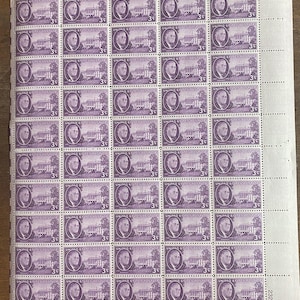 US Sheet of 50 Stamps Roosevelt 3 Cents 1882 - 1945 N - Etsy