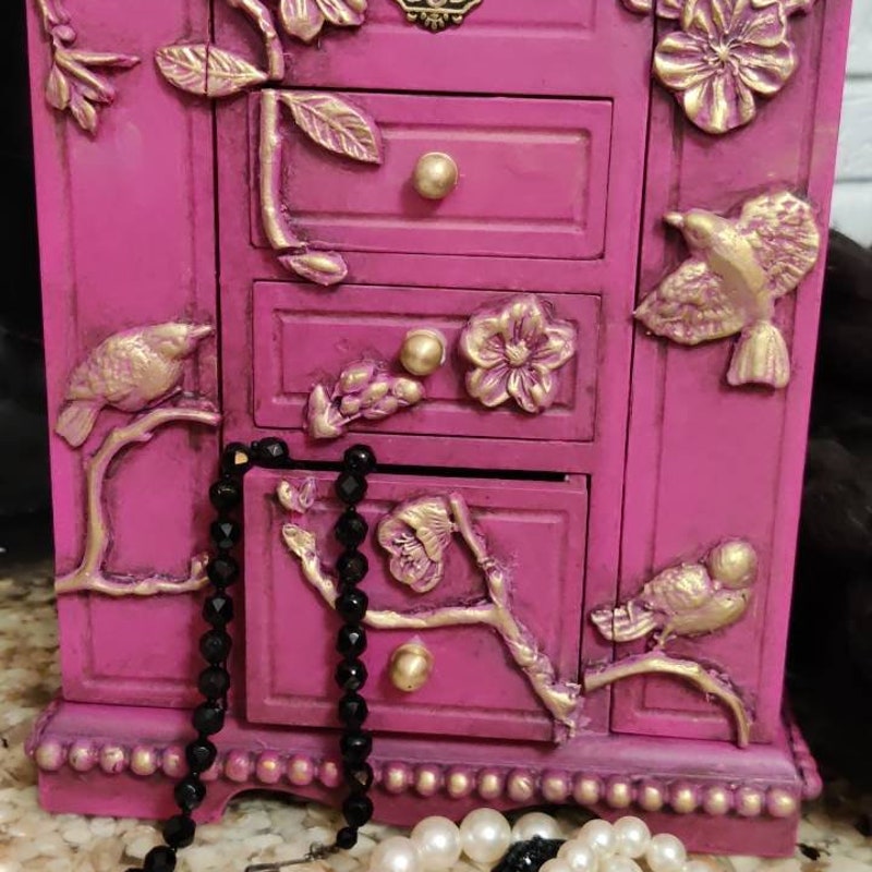 Pink Jewellery Box - Etsy