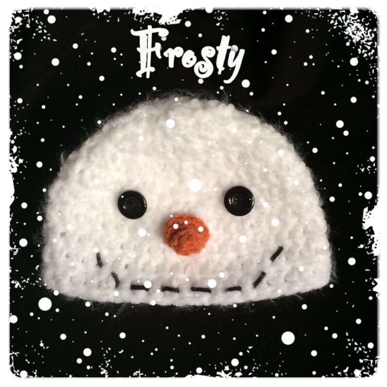 Crochet Frosty Snowman Hat Beanie - Etsy