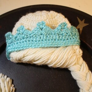 Princess Swoop Bangs With Braids Crochet Frozen Elsa Anna Repunzel Leia ...