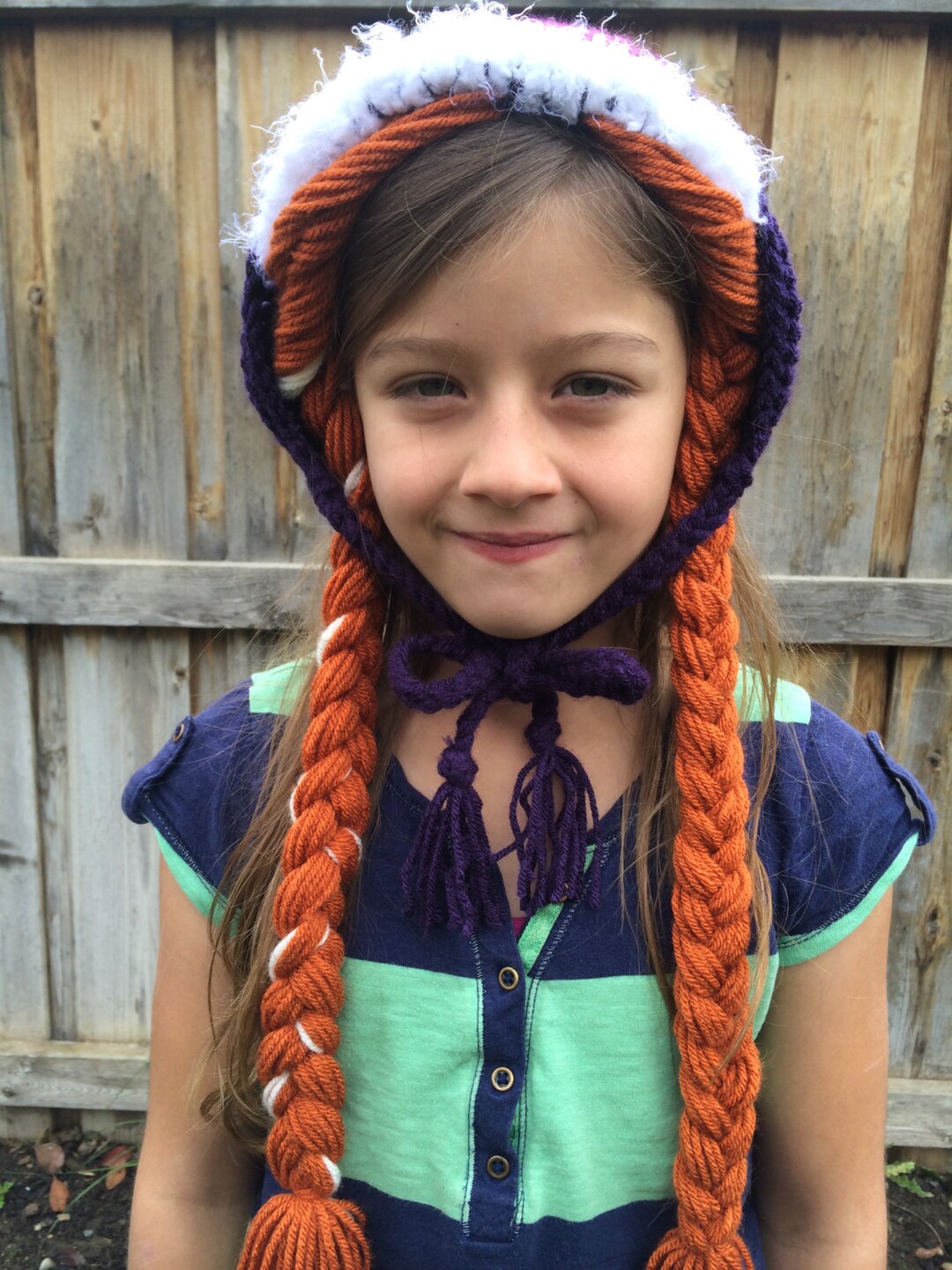 Wintertime Bonnet With Hair Crochet PATTERN Frozen Inspired Princess ...