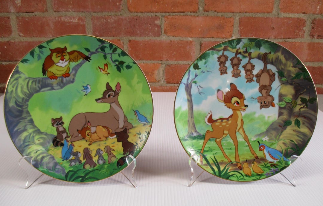 The Disney Collection Bambi Plate the New Prince is Born Bambi's ...