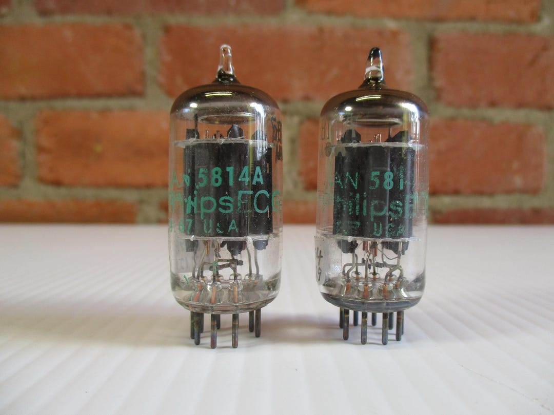 Philips ECG JAN 5814A Vacuum Tubes Matched Pair 12AU7 TV-7 Tested New ...