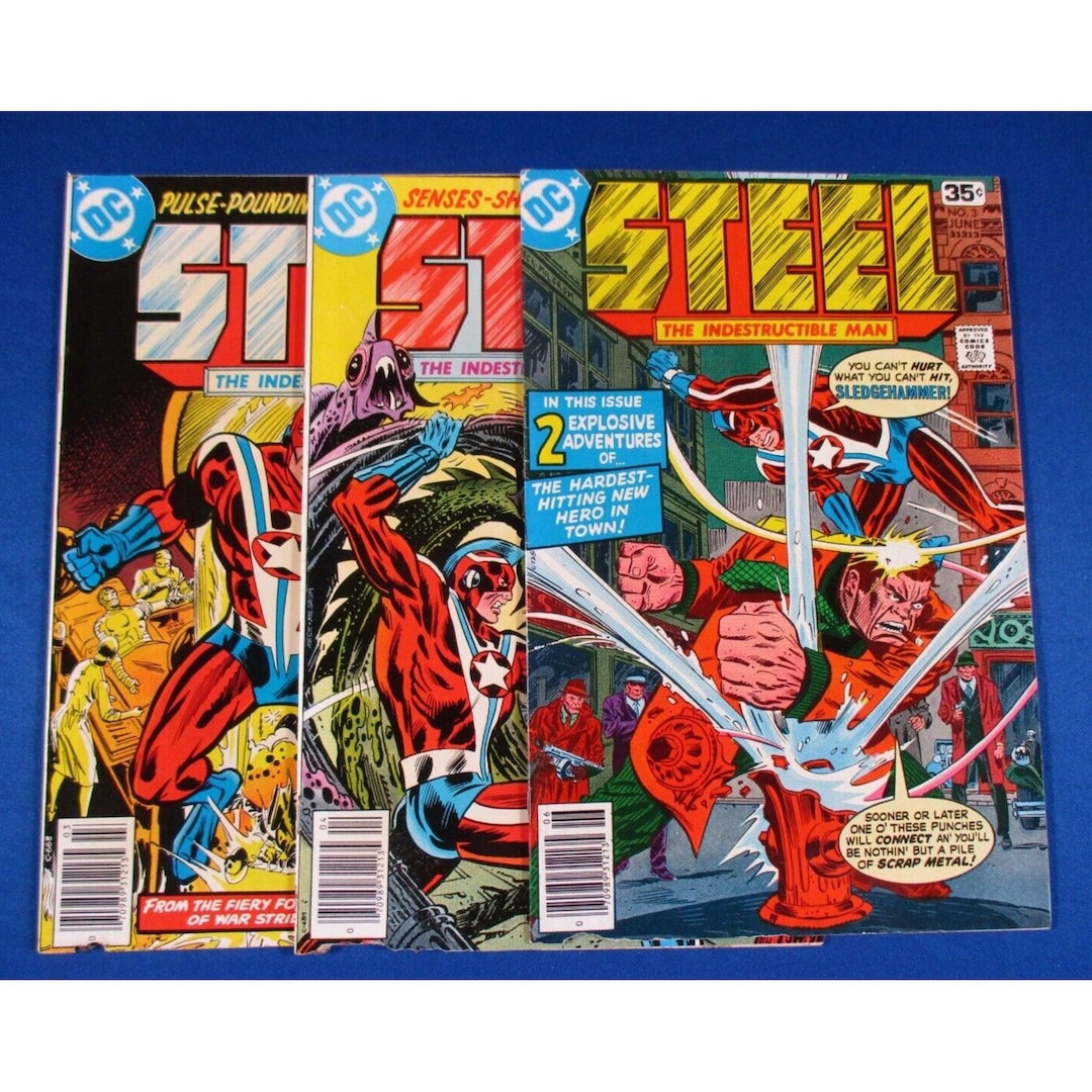 Steel the Indestructible Man DC Comics 1 2 3 Bronze Age 1978 - Etsy