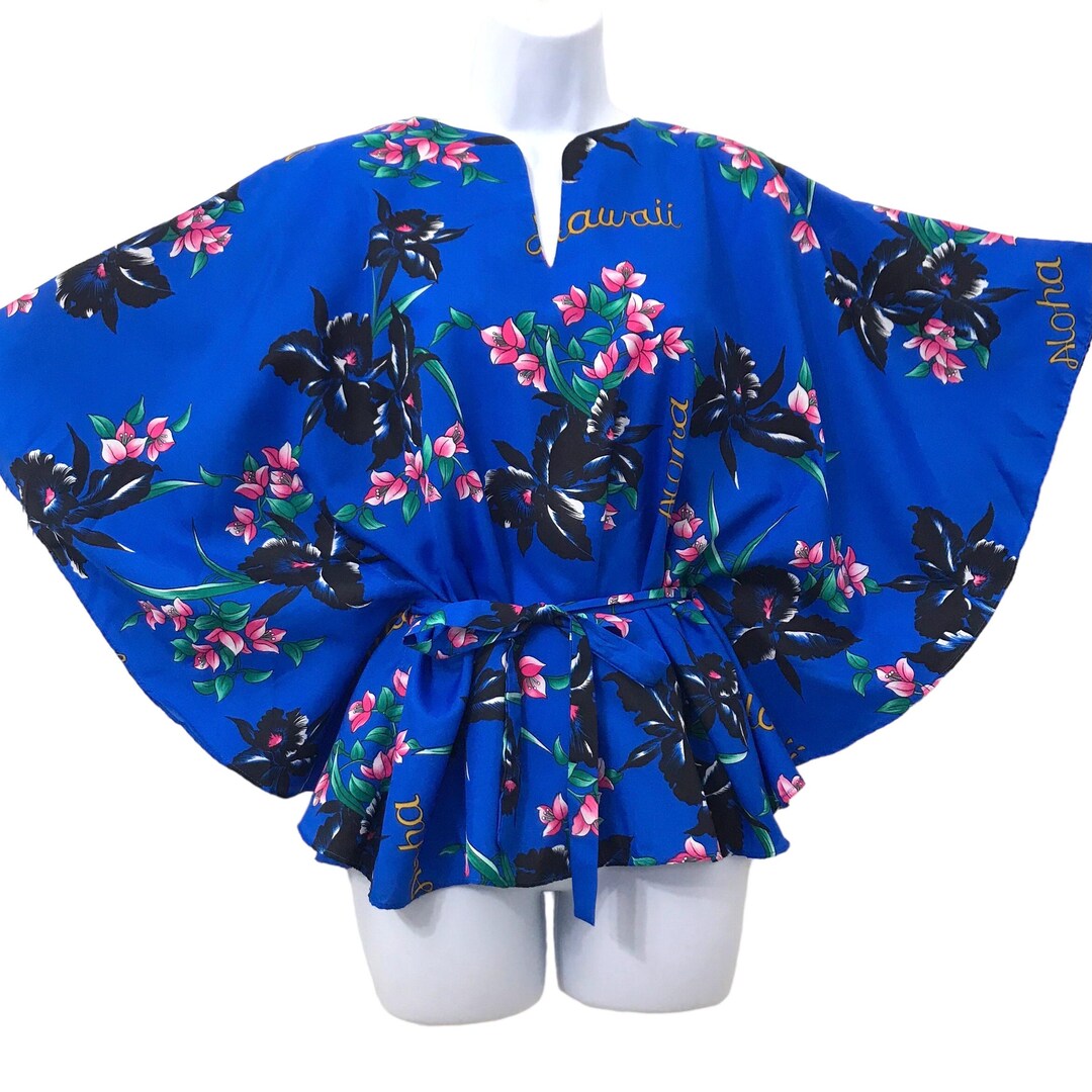 Vintage Caftan 1970s 1980s Novelty Spellout Aloha Hawaii Tiki Party ...