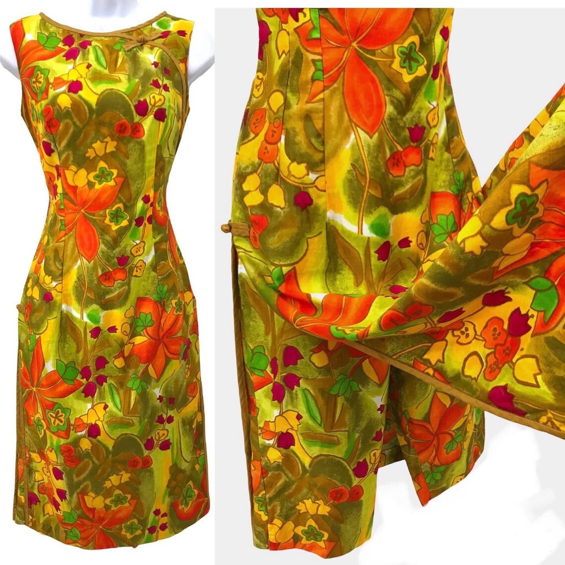 Vintage Kamehameha Hawaiian Teatimer Pant Set 1960’s Chartreuse Tiki ...