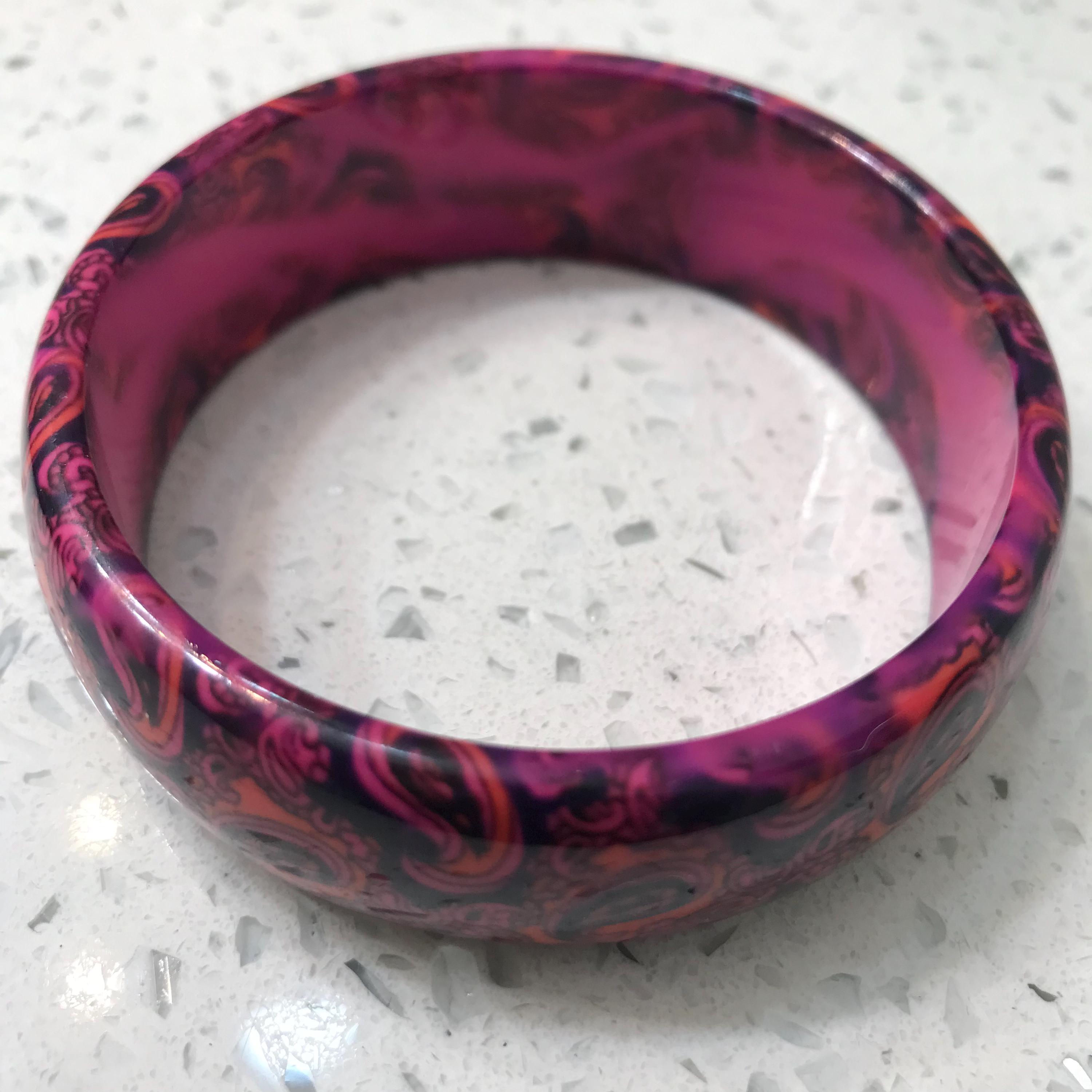 Vintage Bangles Lot Lucite Resin Plastic Chunky and Spacers Bangle ...