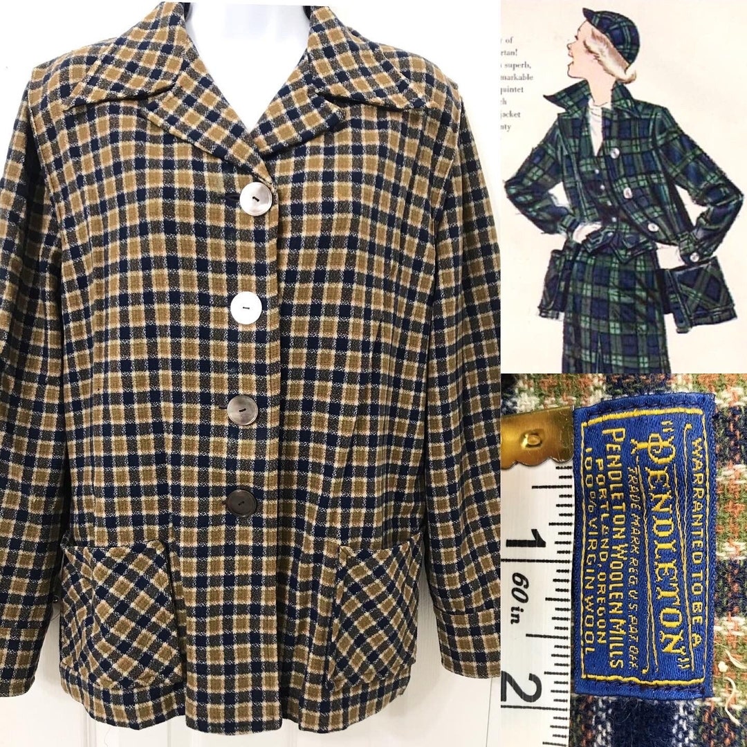 Vintage Pendleton 49er Jacket - Original 1949 - 1950’s Early Midcentury Cut With Obscure Older ...