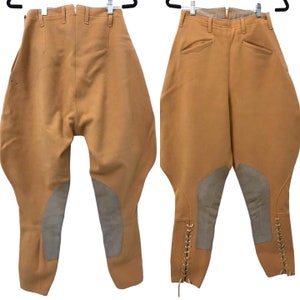 Vintage 1930s 1940s Wool Jodhpur Equestrian Pants Rugged English ...