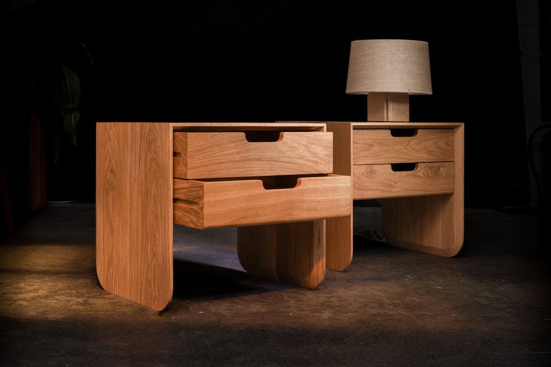 Solid Timber Brutalist Nightstand - Etsy