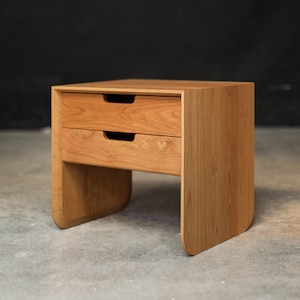 Solid Timber Brutalist Nightstand - Etsy