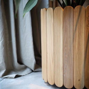Wooden Slat Planter Flower Pot - Etsy