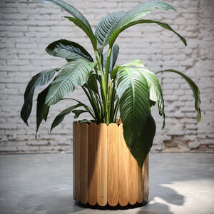 Wooden Slat Planter, Flower Pot - Etsy