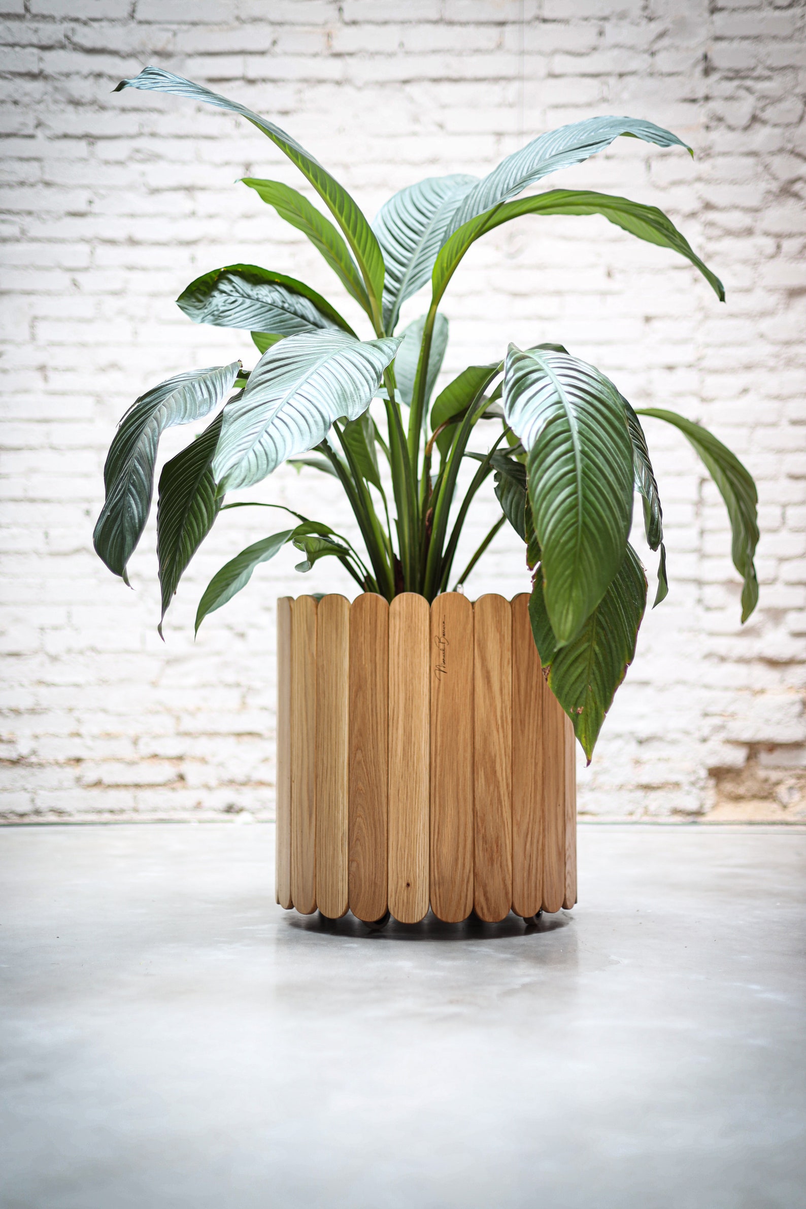 Wooden Slat Planter Flower Pot - Etsy