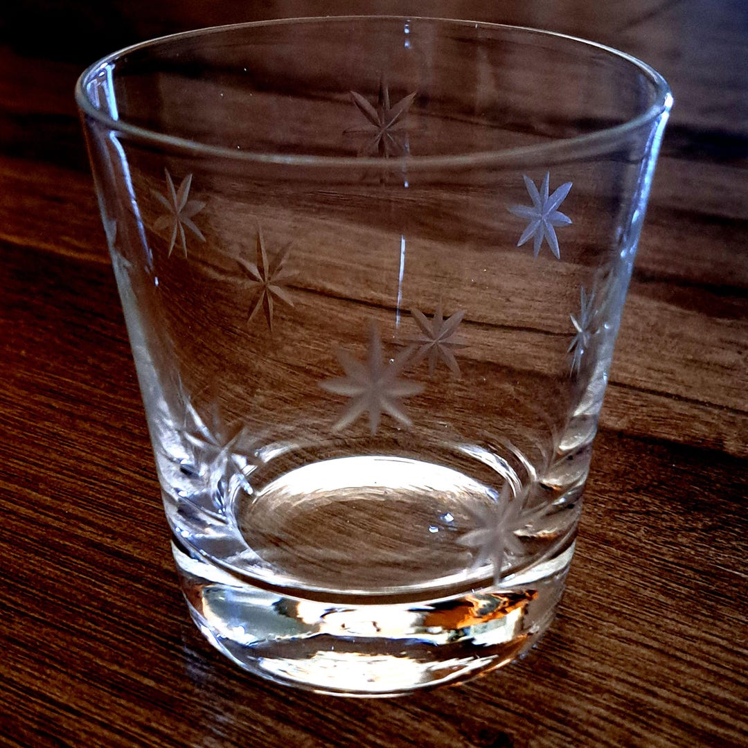 Mid-century Atomic Starburst Lowball/whiskey on the Rocks Glasses. Set ...