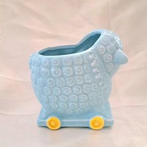 Mid-century Nursery Vases/planters. Adorable Baby Blue, Baby Bassinet ...