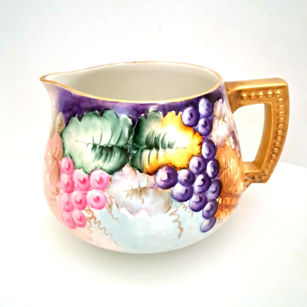 Antique Limoges Cider Pitcher Large Pitcher Stamped JP L France. Jean ...