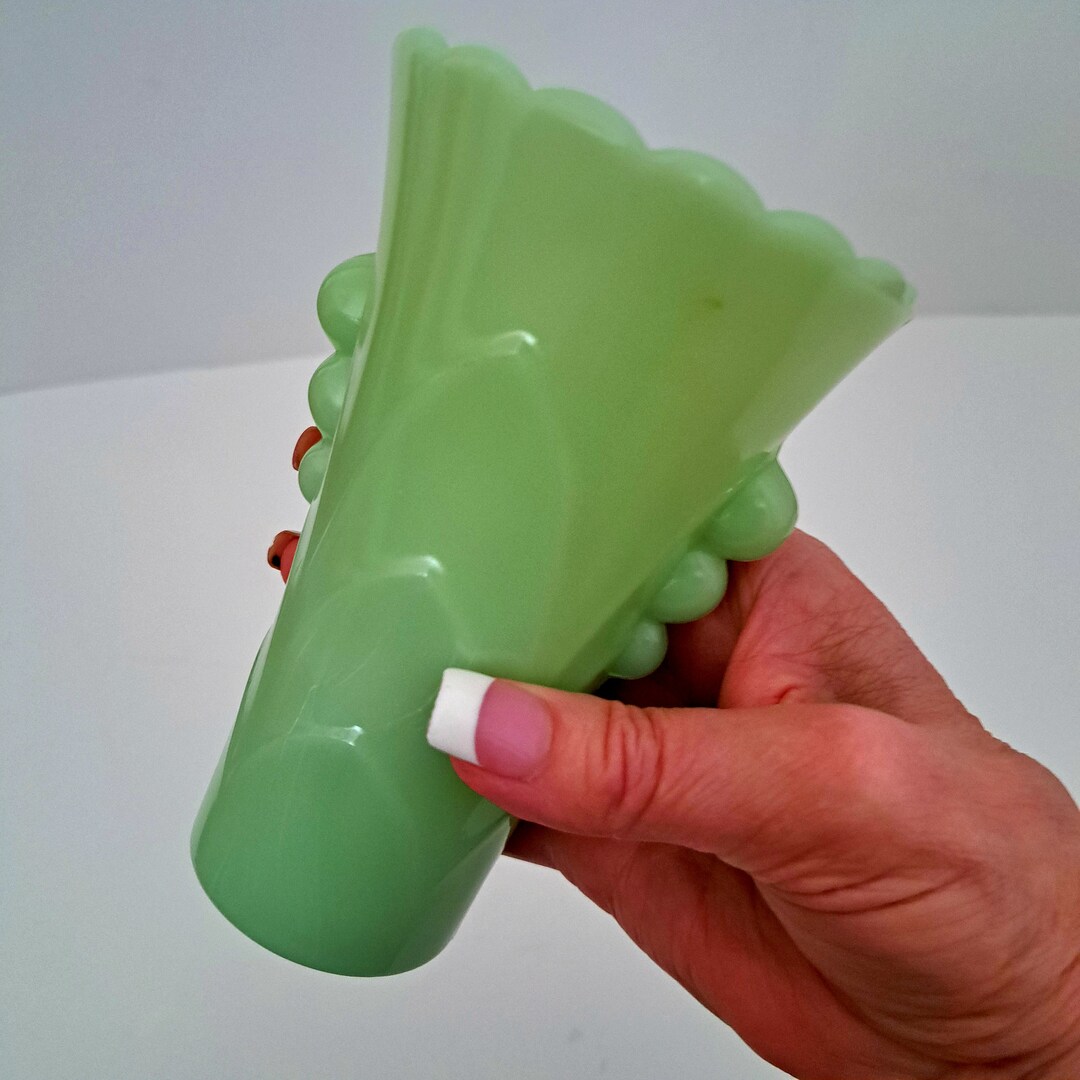 Mid Century Jadeite Vase - Etsy