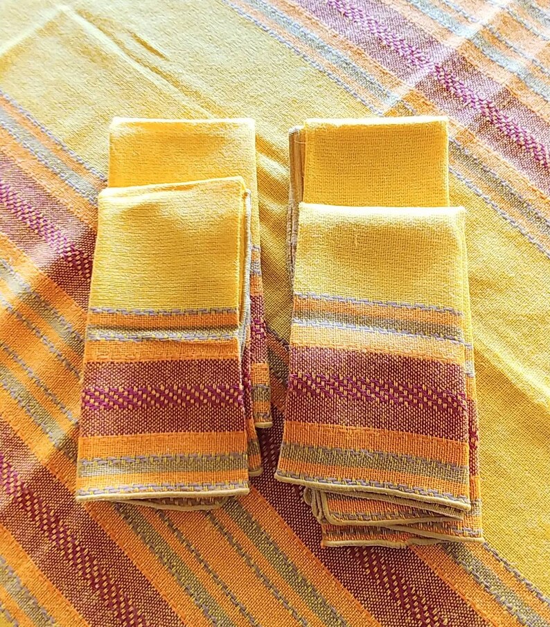 1970 Scandinavian Tablecloth Set. Rectangle Tablecloth and 4 - Etsy