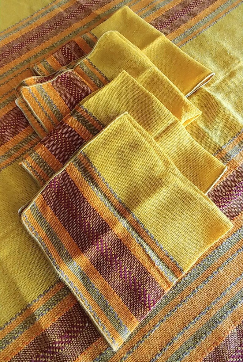 1970 Scandinavian Tablecloth Set. Rectangle Tablecloth and 4 - Etsy