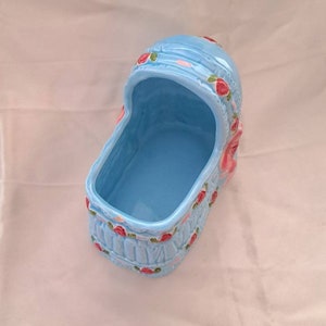 Mid-century Nursery Vases/planters. Adorable Baby Blue, Baby Bassinet ...