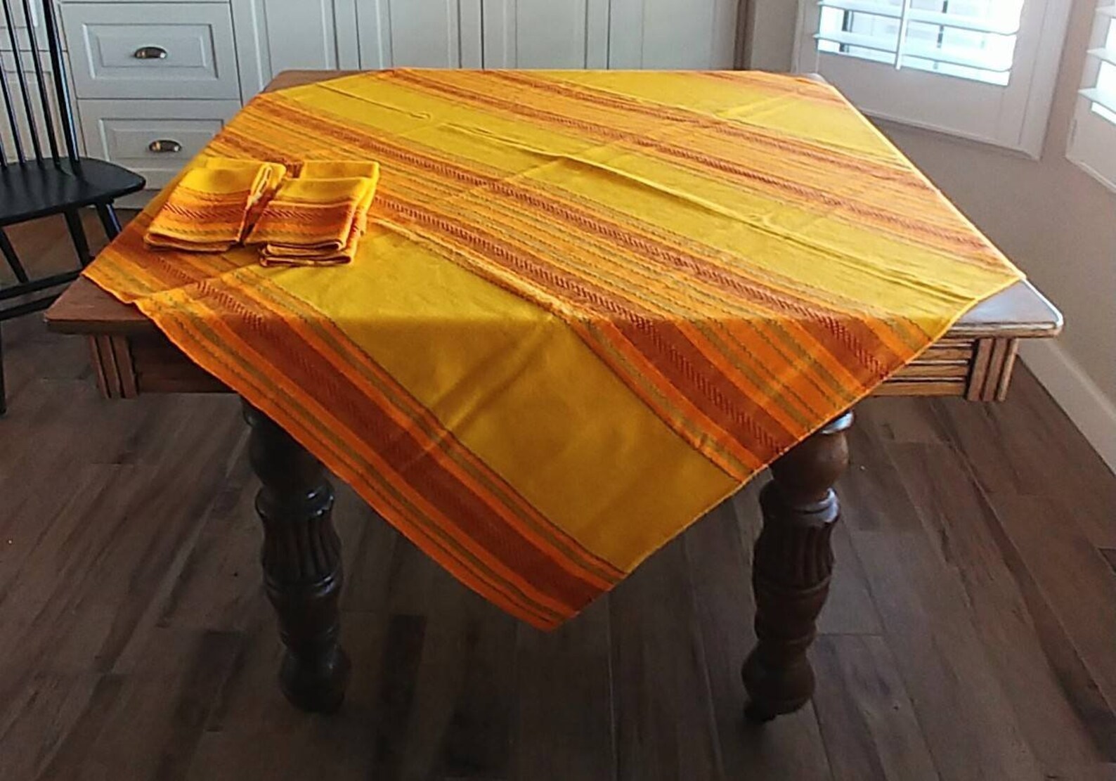 1970 Scandinavian Tablecloth Set. Rectangle Tablecloth and 4 - Etsy