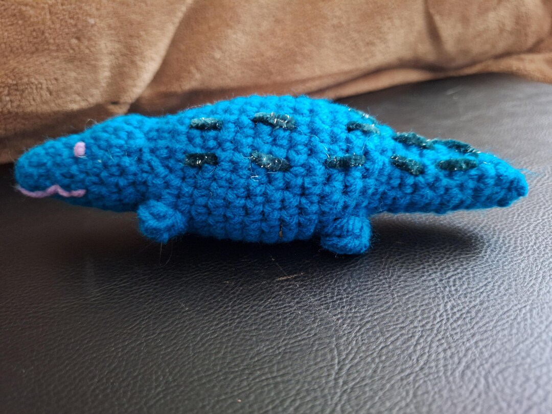 Handmade Crocodile or Alligator Stuffed Toy Sensory Calming Fuzzy Soft ...