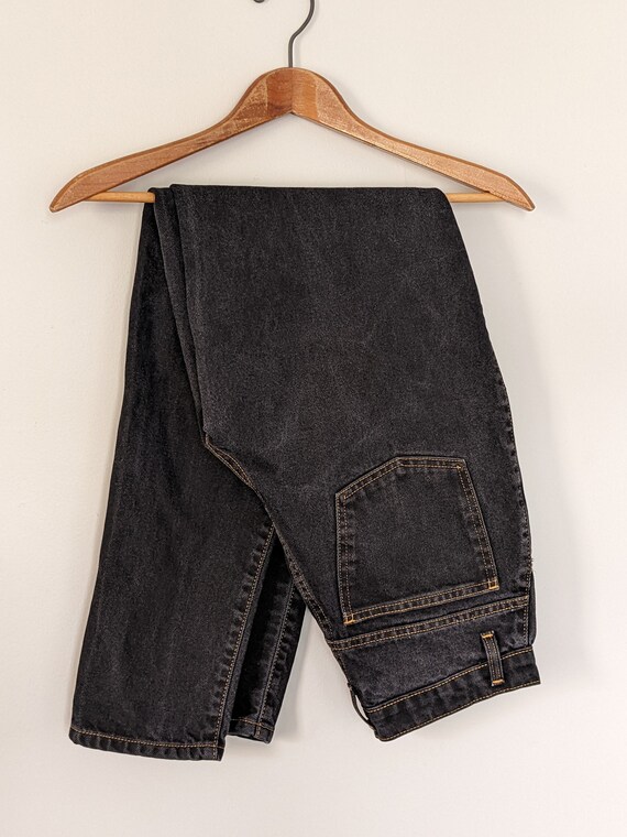 90s Sasson Signature Washed Black Denim Jeans // Size… - Gem