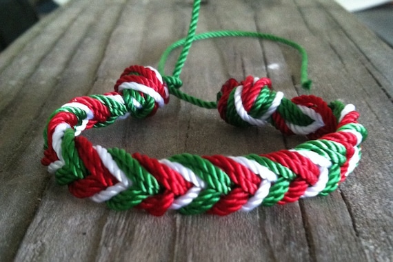 Colores de la bandera mexicana. Pulsera México. Pulsera - Etsy México