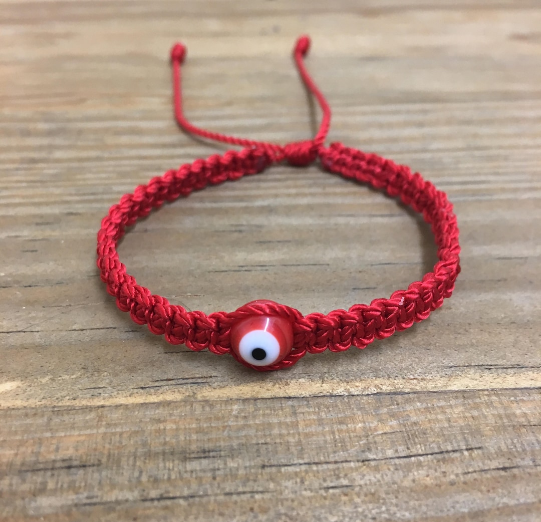 Red String Bracelet. Red Evil Eye Bracelet - Etsy