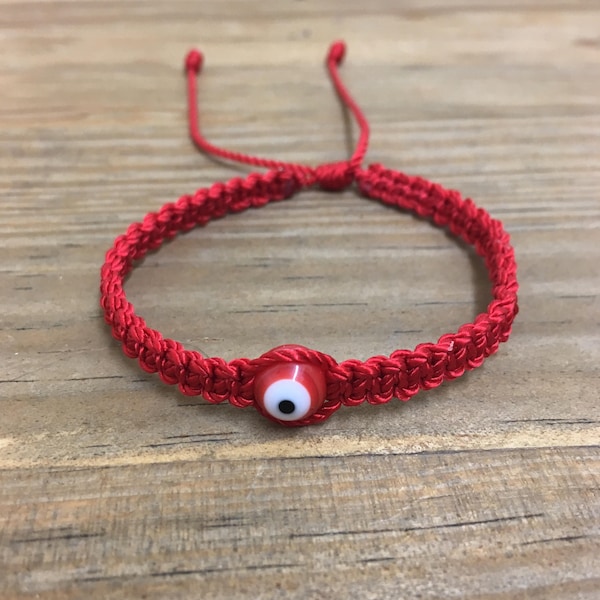 Red Evil Eye Bracelet - Etsy