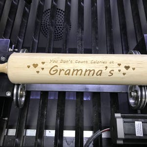 Personalized Rolling Pin Engraved Rolling Pin Custom Wooden Rolling Pin ...