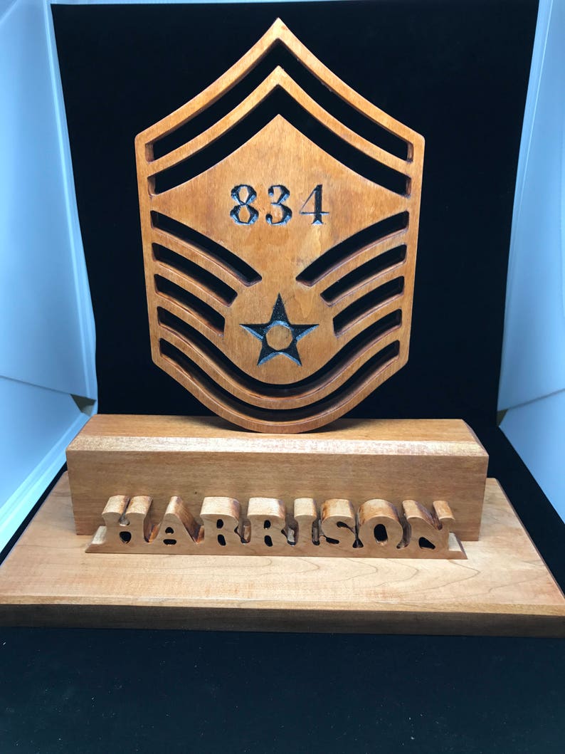Military Rank Display Name Display Military Wood Rank - Etsy
