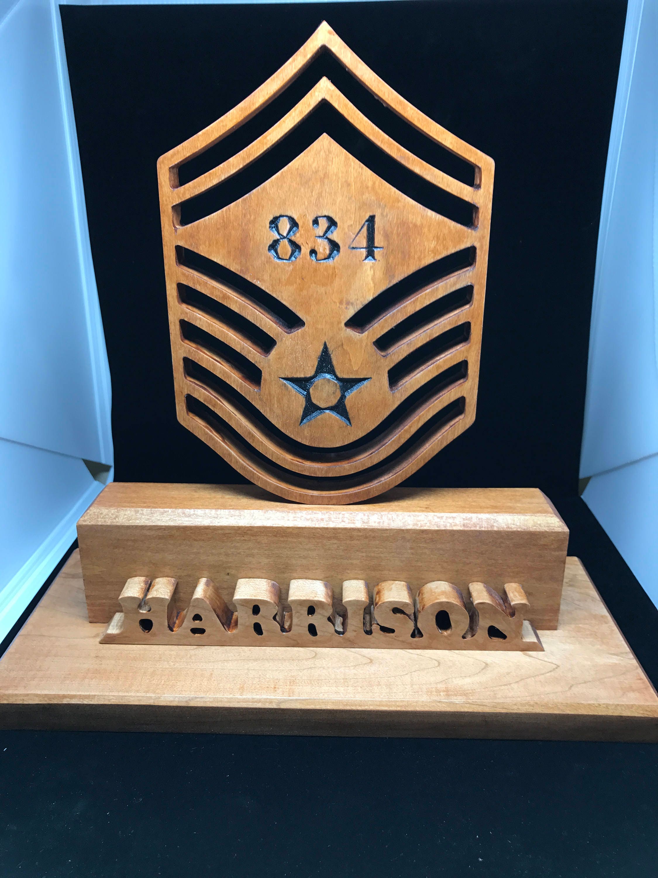 Military Rank Display Name Display Military Wood Rank - Etsy