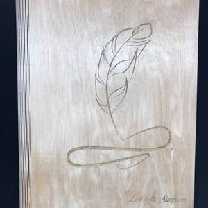 Laser Living Hinge Notebook Cover Engraved Notebook Baltic Birch Wood ...