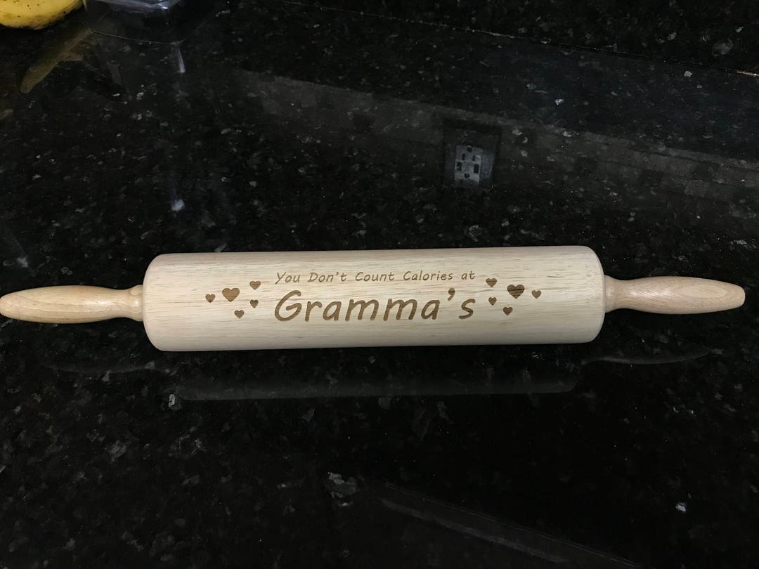 Personalized Rolling Pin Engraved Rolling Pin Custom Wooden Rolling Pin ...