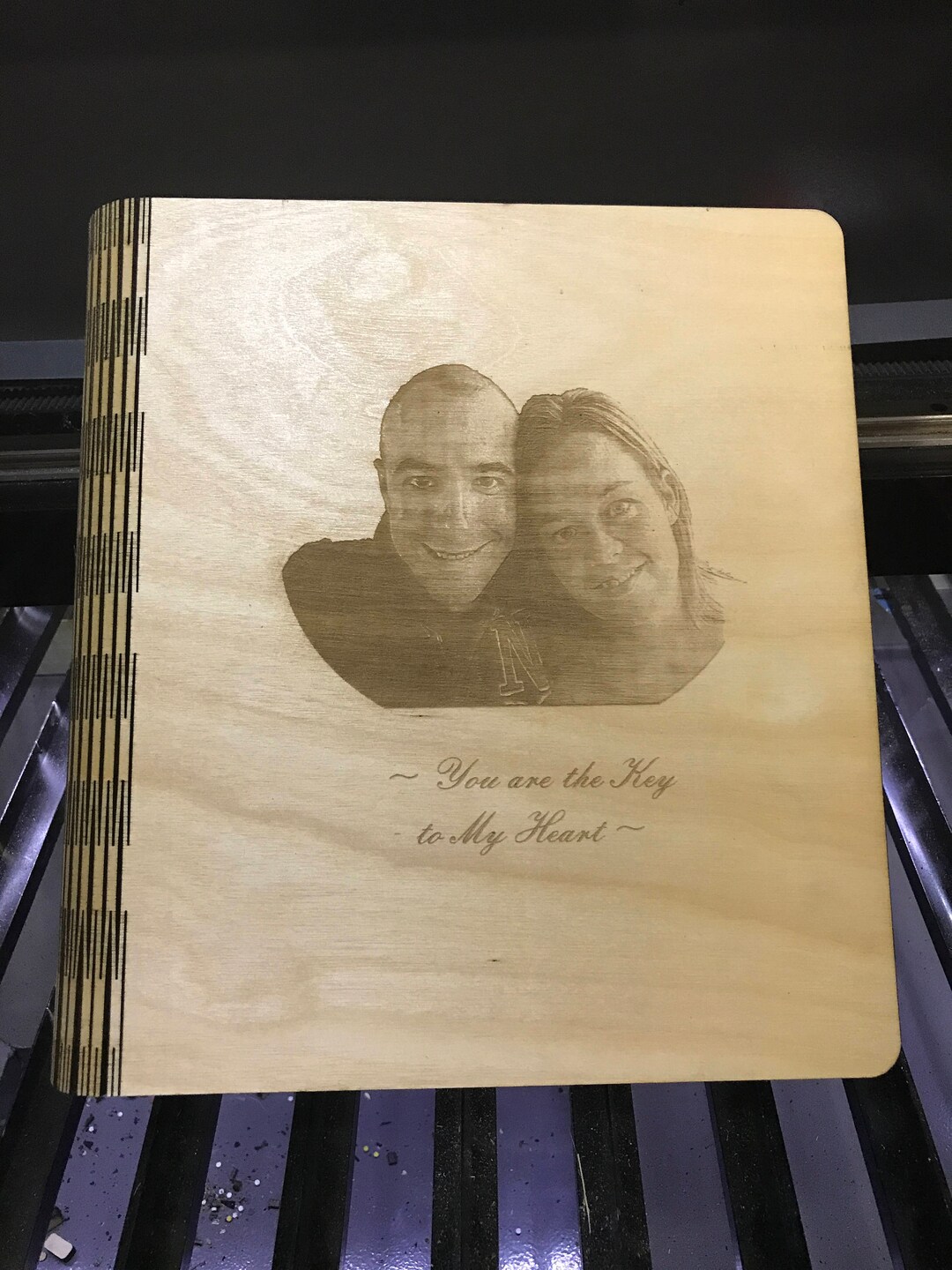 Laser Living Hinge Notebook Cover Engraved Notebook Baltic Birch Wood ...