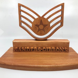Military Rank Display - Name Display - Military Wood Rank Display ...