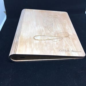 Laser Living Hinge Notebook Cover Engraved Notebook Baltic Birch Wood ...