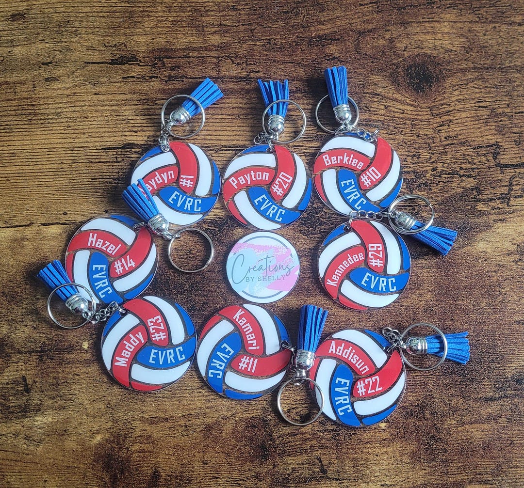 Volleyball Bag Tags | Keychains | Personalized | Mom Team Coach Gift ...
