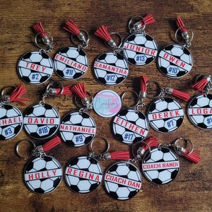 Soccer Bag Tags | Keychains | Personalized | Team Coach Gift - Etsy