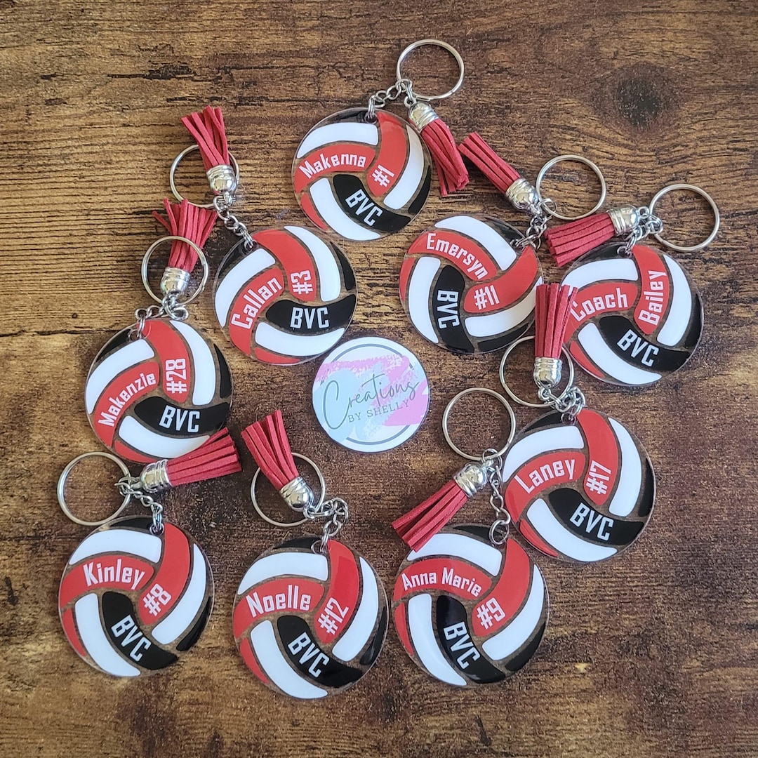Volleyball Bag Tags | Keychains | Personalized | Mom Team Coach Gift - Etsy