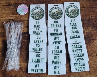 Personalized Volleyball Bag Tag & Clip Holder, Volleyball Clips, Team ...
