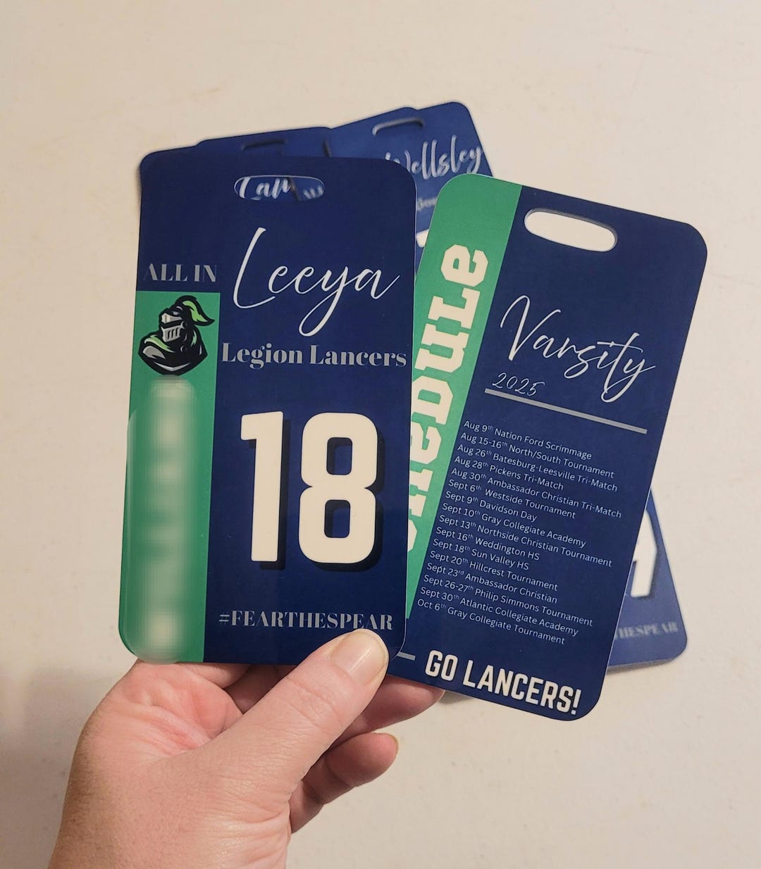 Large Custom Design Bag Tags | Volleyball Softball Baseball Basketball ...