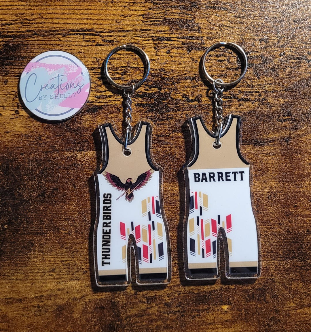 Wrestling Powerlifting Singlet Keychain | Bag Tag | Personalized ...