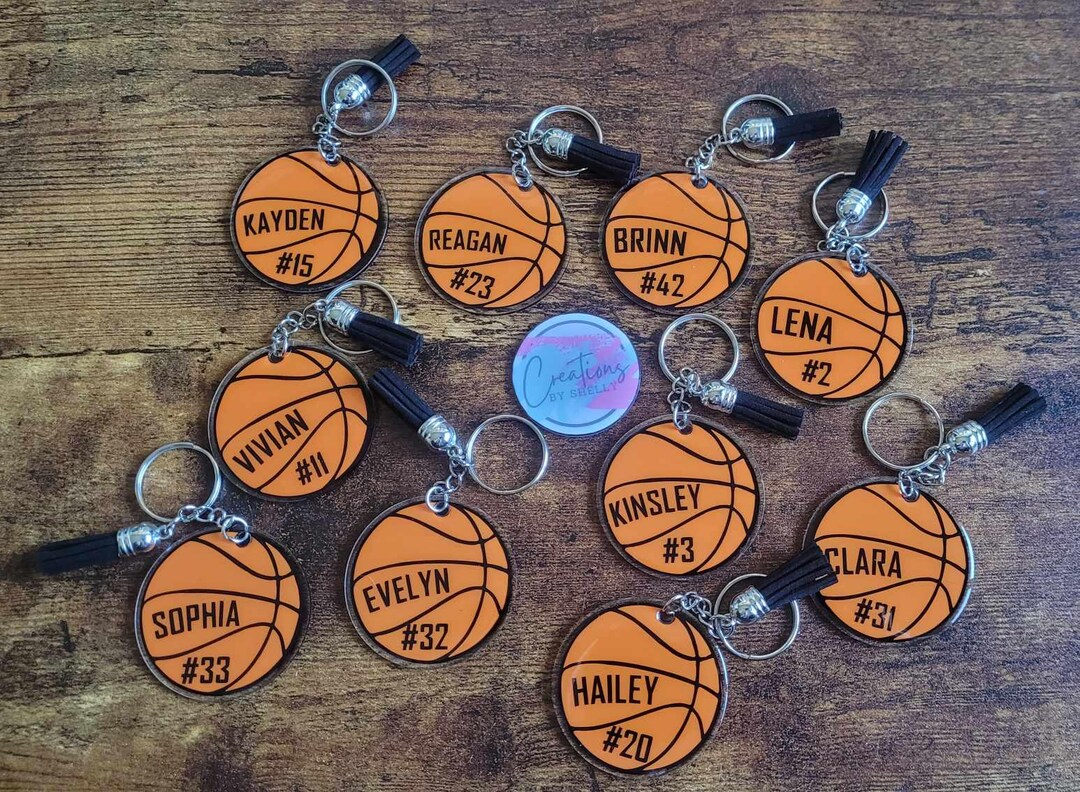 Basketball Bag Tags | Keychains | Personalized | Mom Team Coach Gift - Etsy